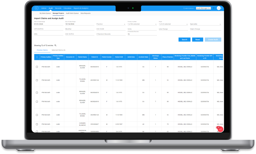 Medical Auditing Software for Professional & Facility Claims