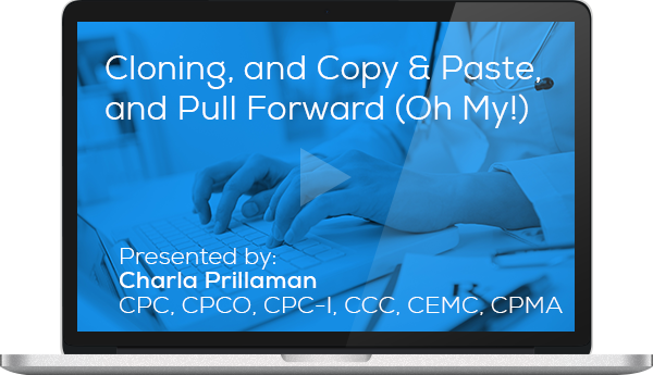 Copy and pasting (or cloning, or pulling forward) information from past ...